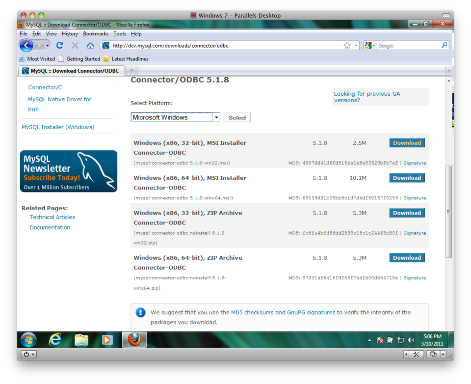 Instalar conector de MySQL en Windows - wiki